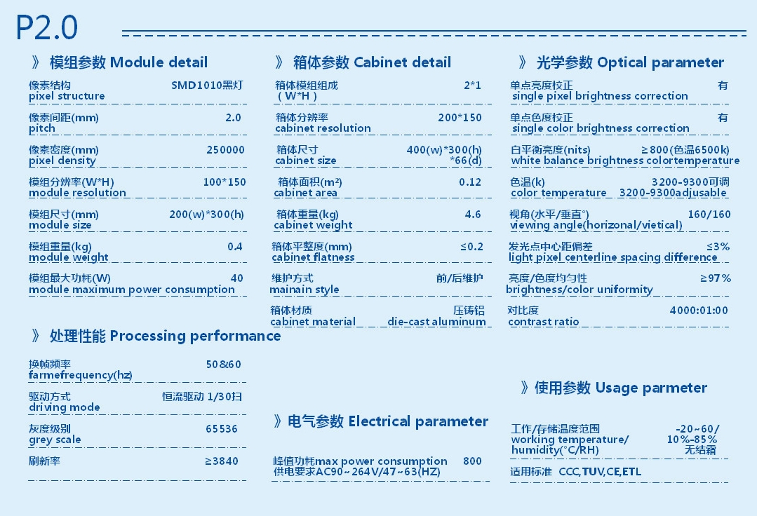 P2.0 High Definition Small Pitch Full Color - 广东美科显示科技有限公司